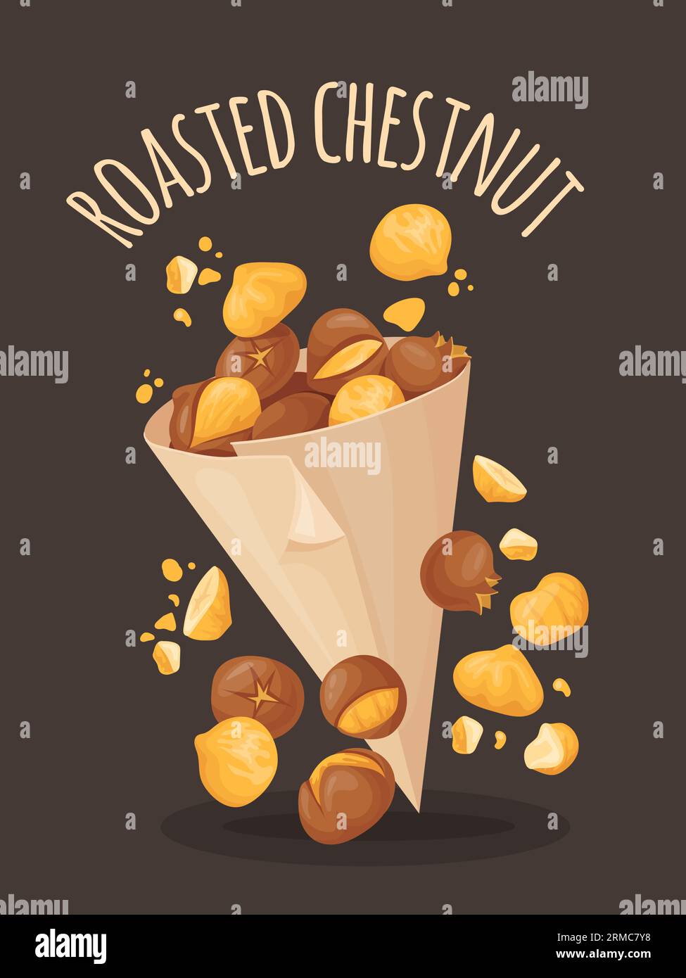 Roasting nuts Stock Vector Images - Alamy