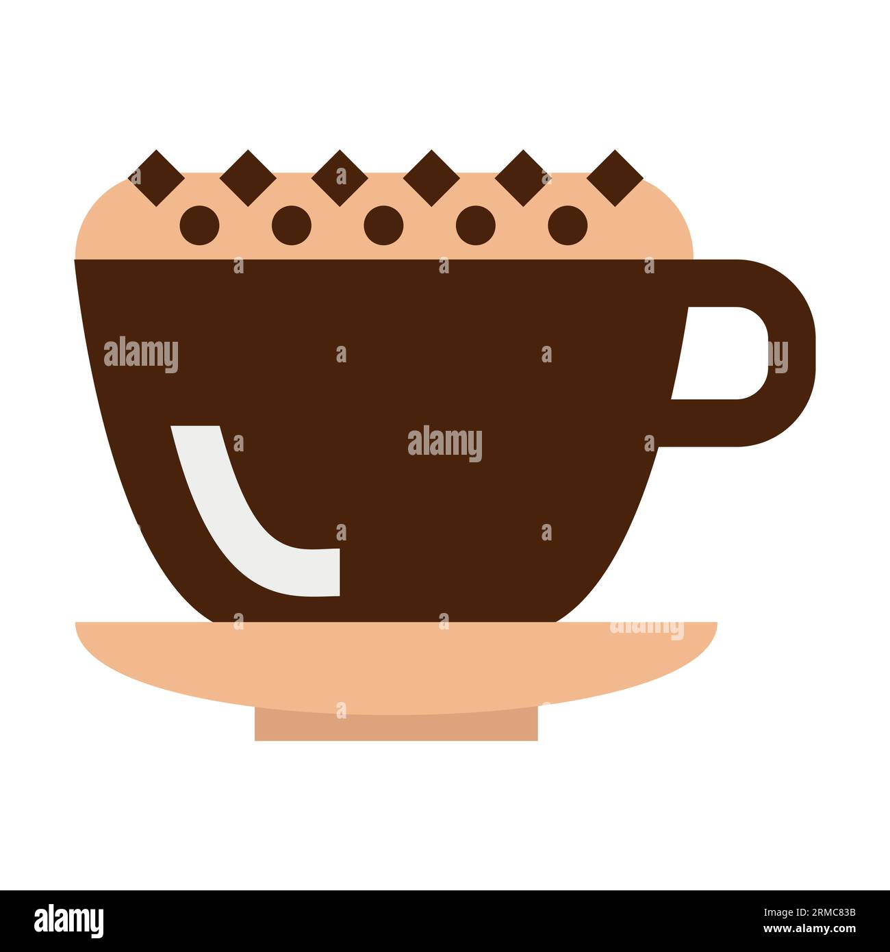 Deep cup of cocoa and cream Stock Vector Image & Art - Alamy