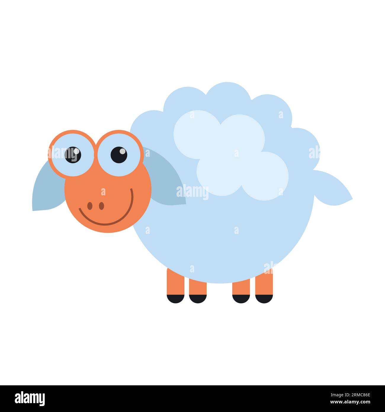 Domestic white ewe sheep Stock Vector Images - Alamy