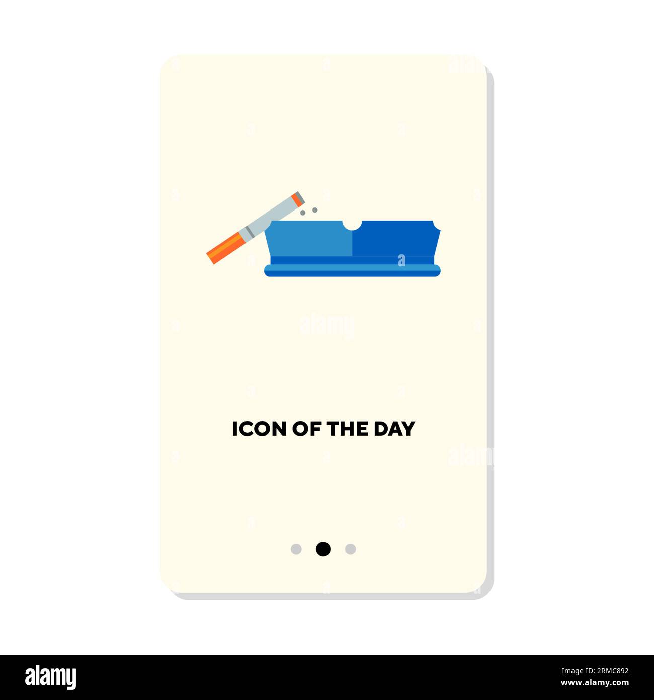 Cigarette with ashtray flat icon Stock Vector Image & Art - Alamy