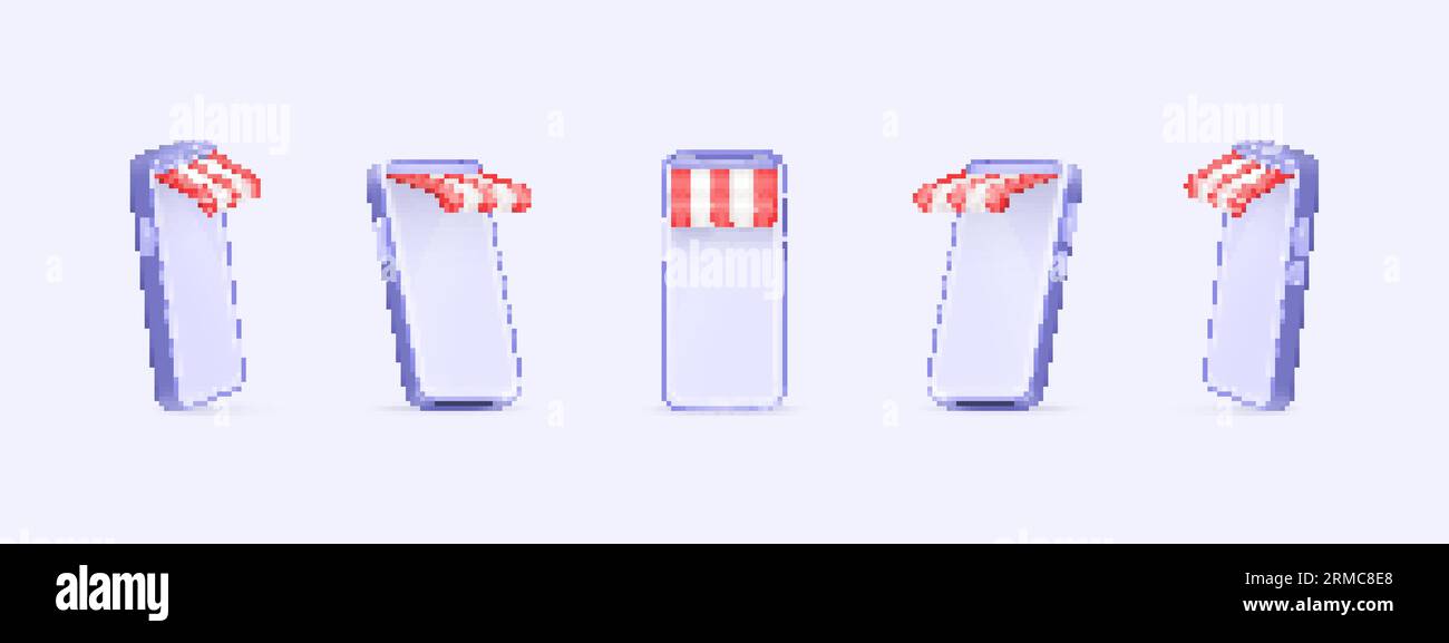 Colorful shop canopies Stock Vector Images - Alamy