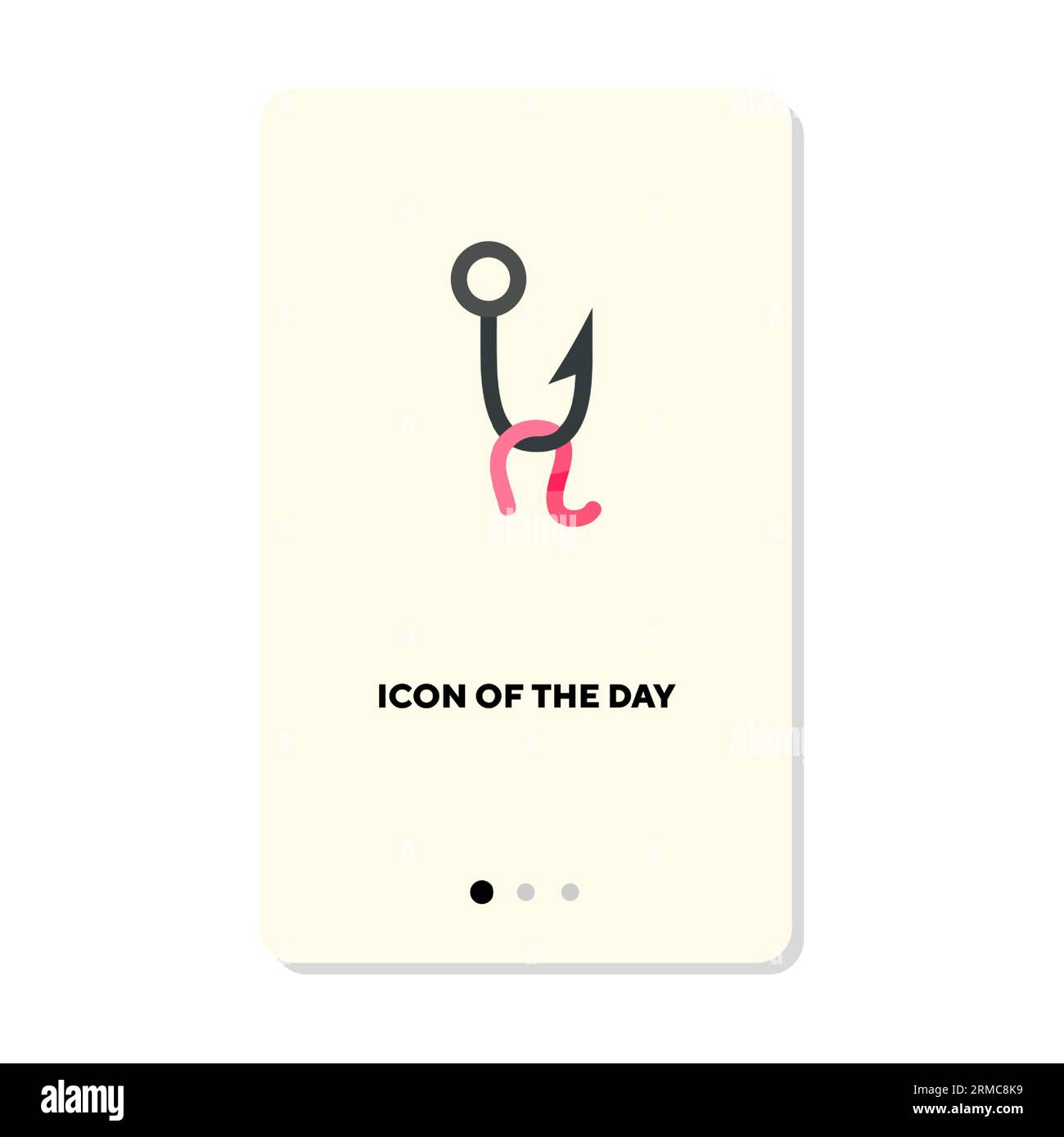 Worm on hook flat Stock Vector Images - Alamy