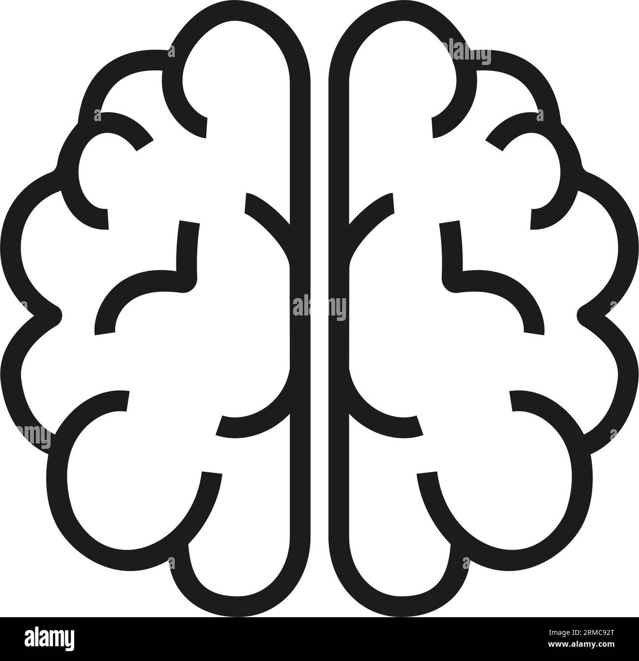 Retro style brain icon Cut Out Stock Images & Pictures - Alamy