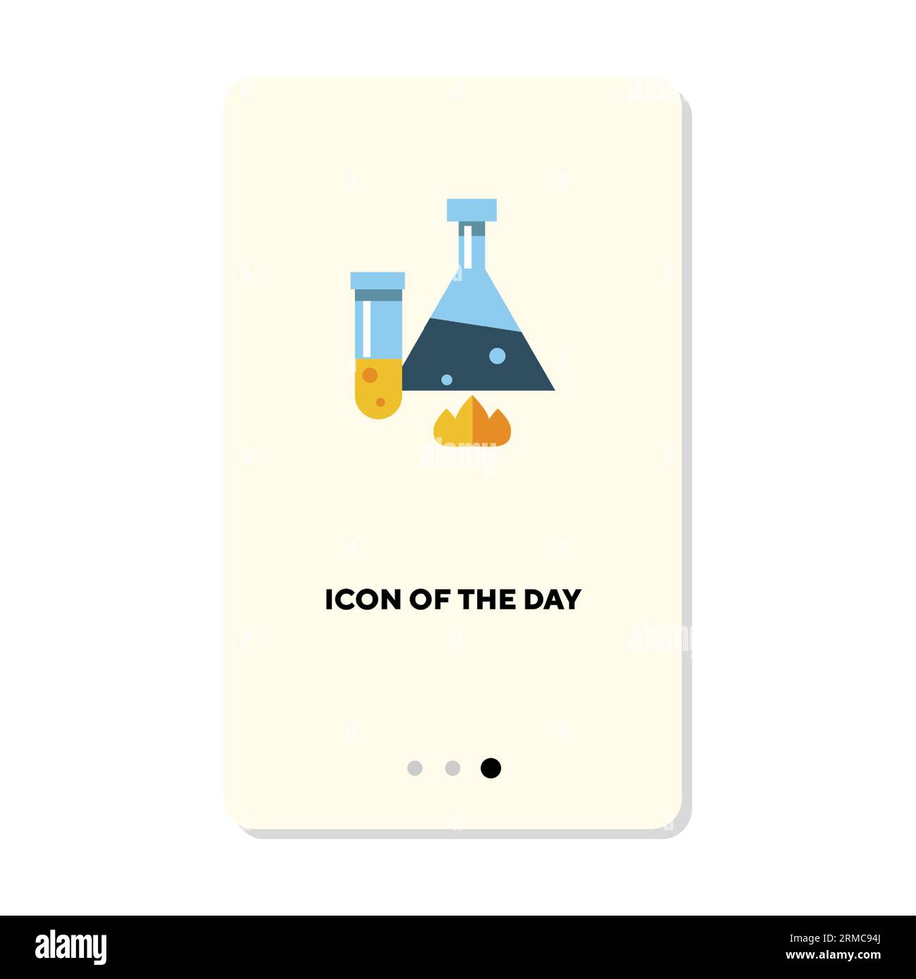 Test tubes or flasks with reagents flat vector icon Stock Vector Image ...