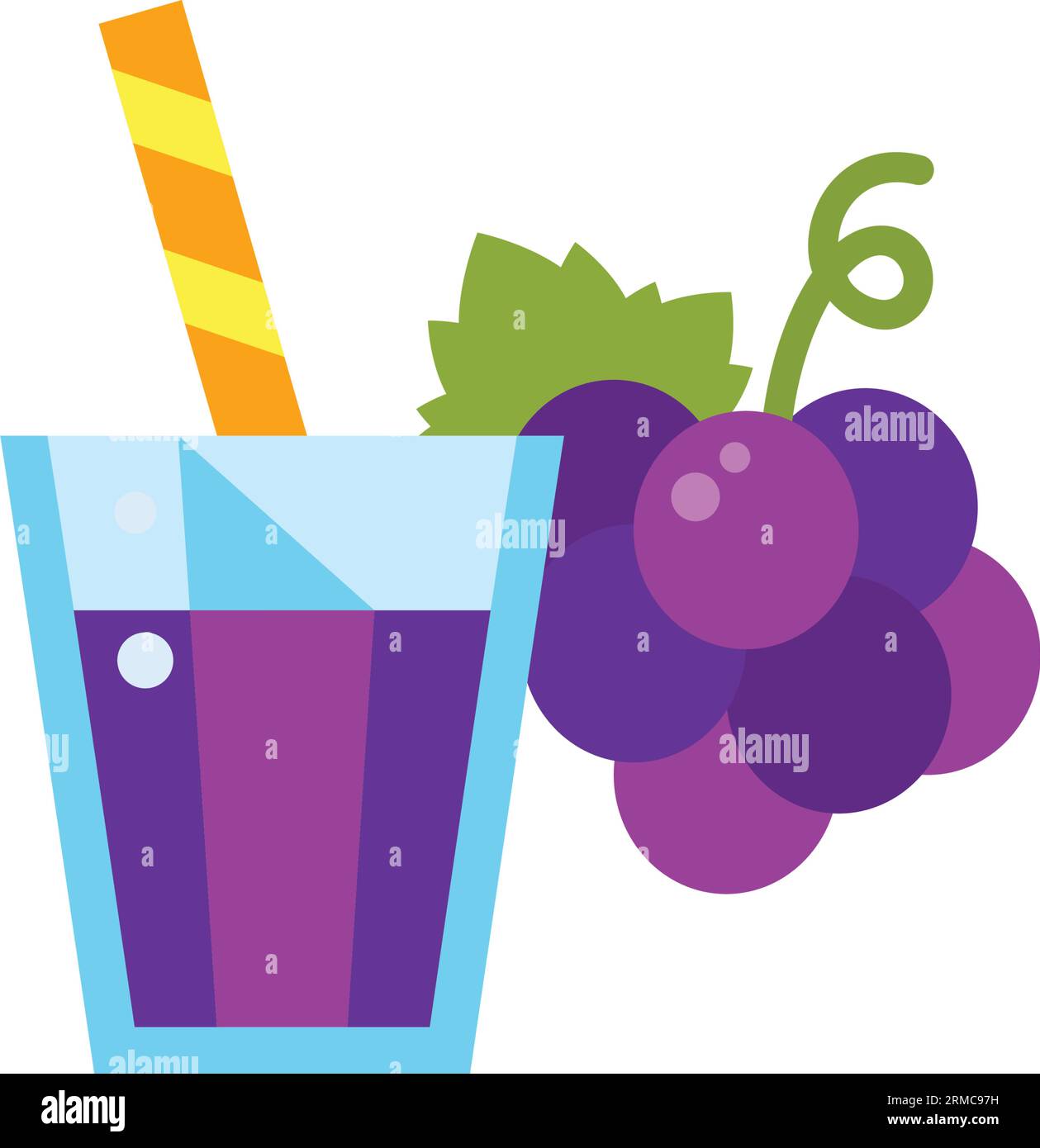 Glass purple grape juice Stock Vector Images - Alamy