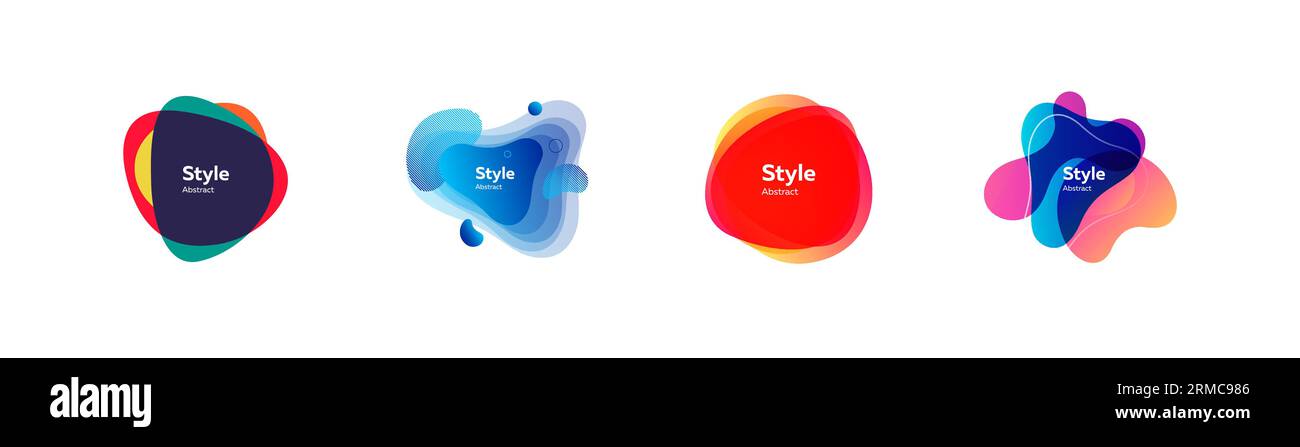 Set of bright multi-colored design elements Stock Vector Image & Art ...