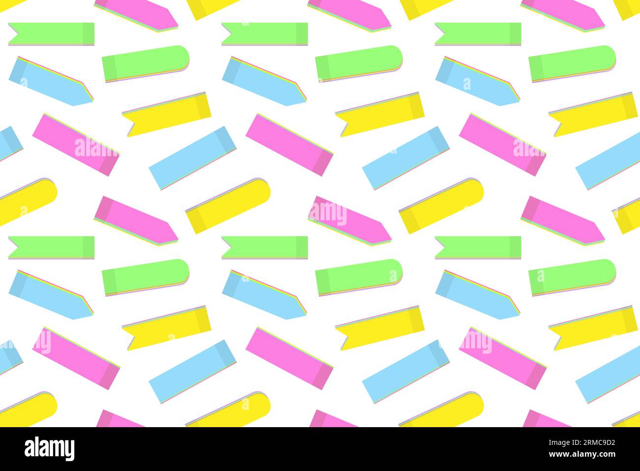 Seamless pattern of abstract colorful office paper note stickers of ...