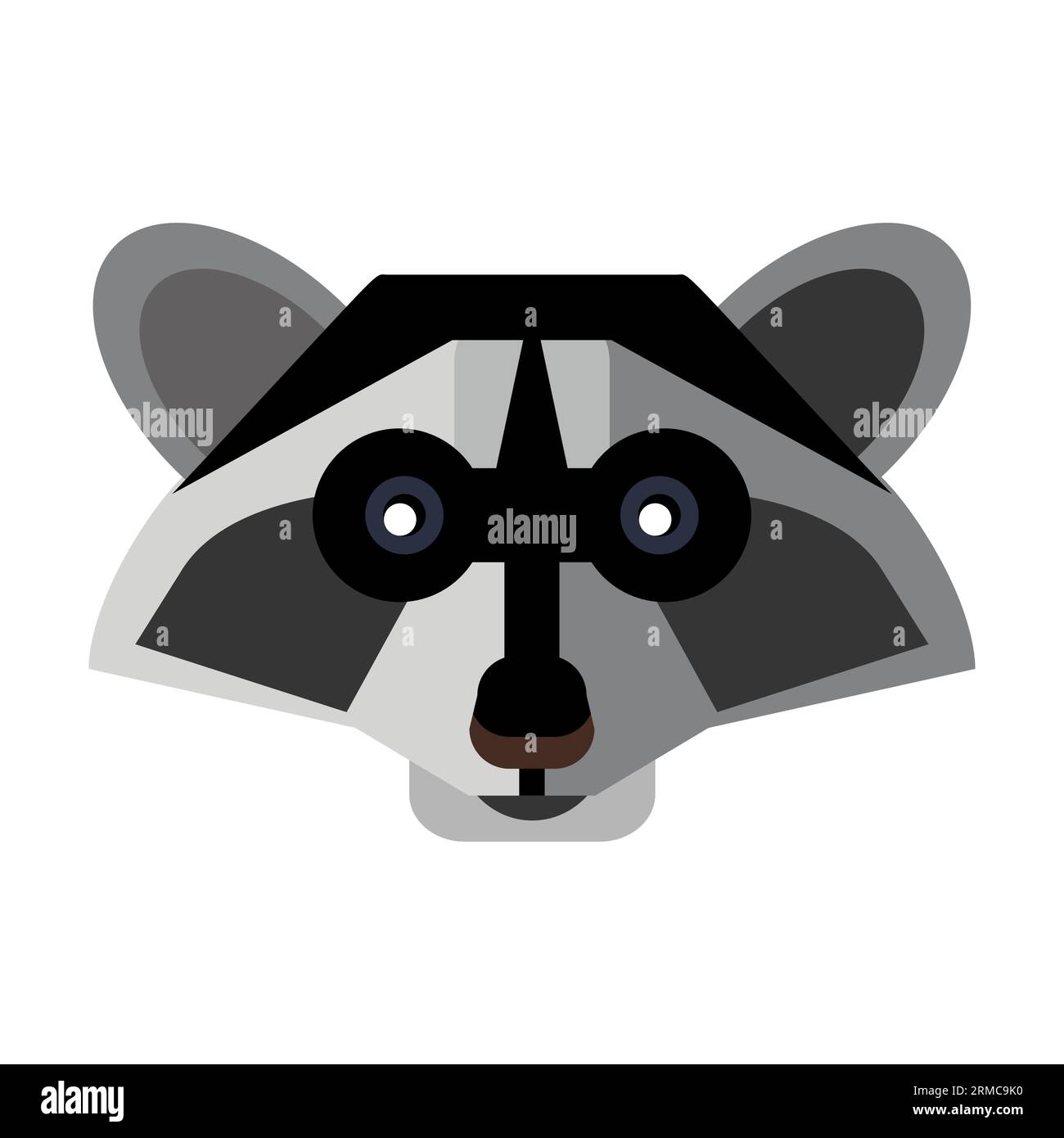 Raccoon animal portrait cartoon Cut Out Stock Images & Pictures - Alamy