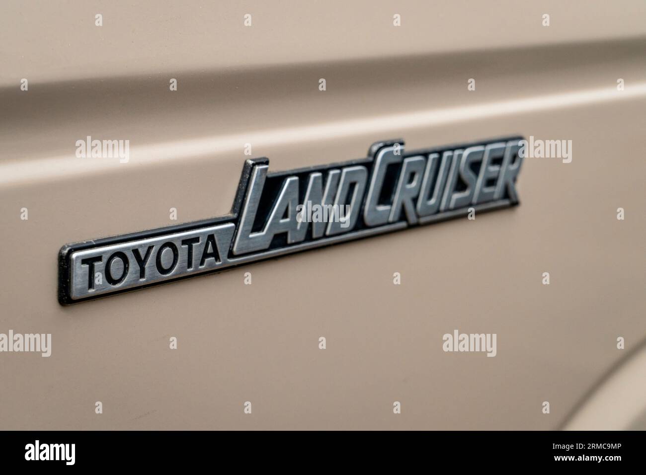 Loveland, CO, USA - August 25, 2023: Toyota Land Cruiser - a logo on a ...