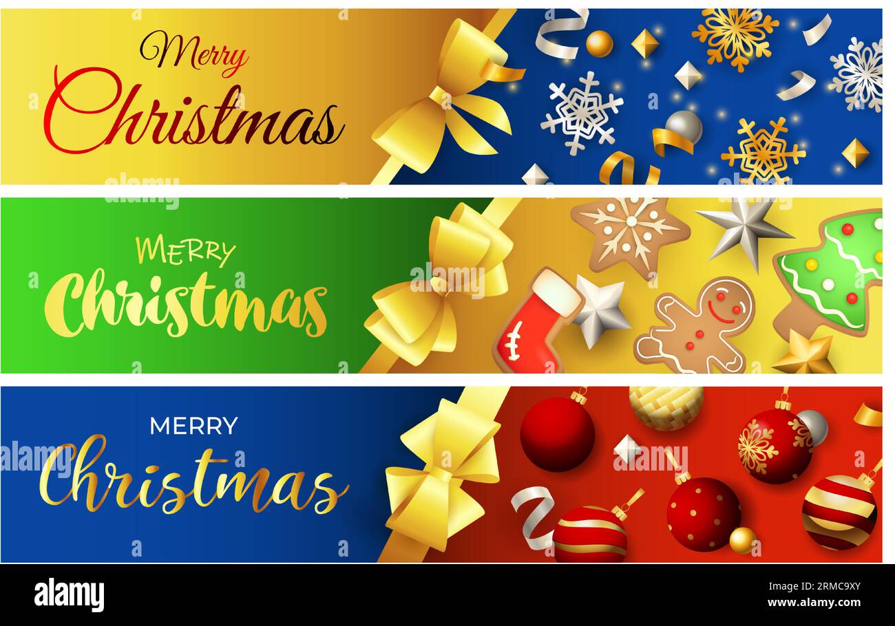 Colourful greeting posters with calligraphic font. Christmas Stock ...