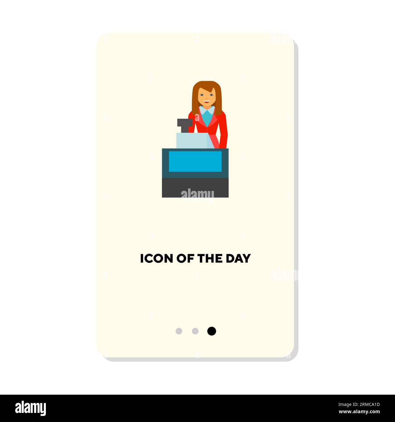 Woman behind desk Stock Vector Images - Alamy