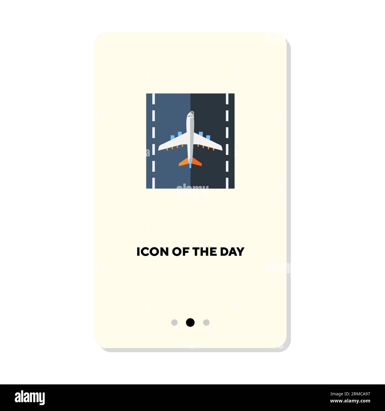 Top view of plane taking off flat vector icon Stock Vector Image & Art ...