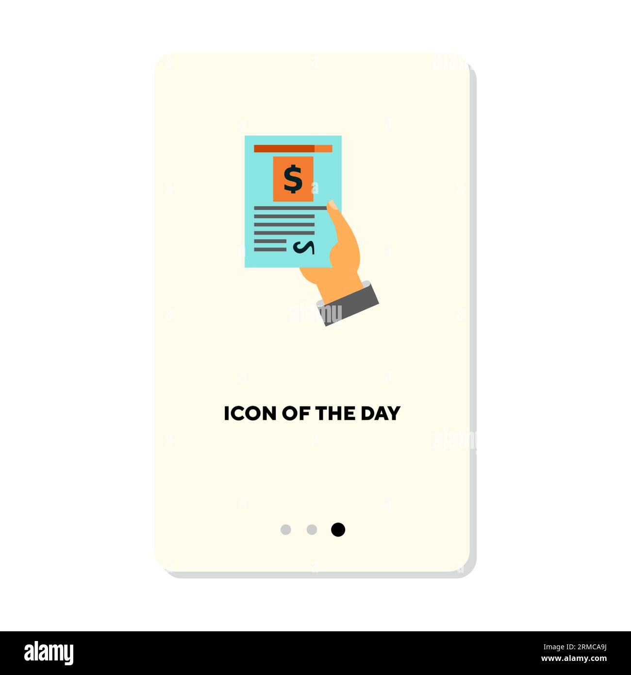 Hand holding bill document Cut Out Stock Images & Pictures - Alamy