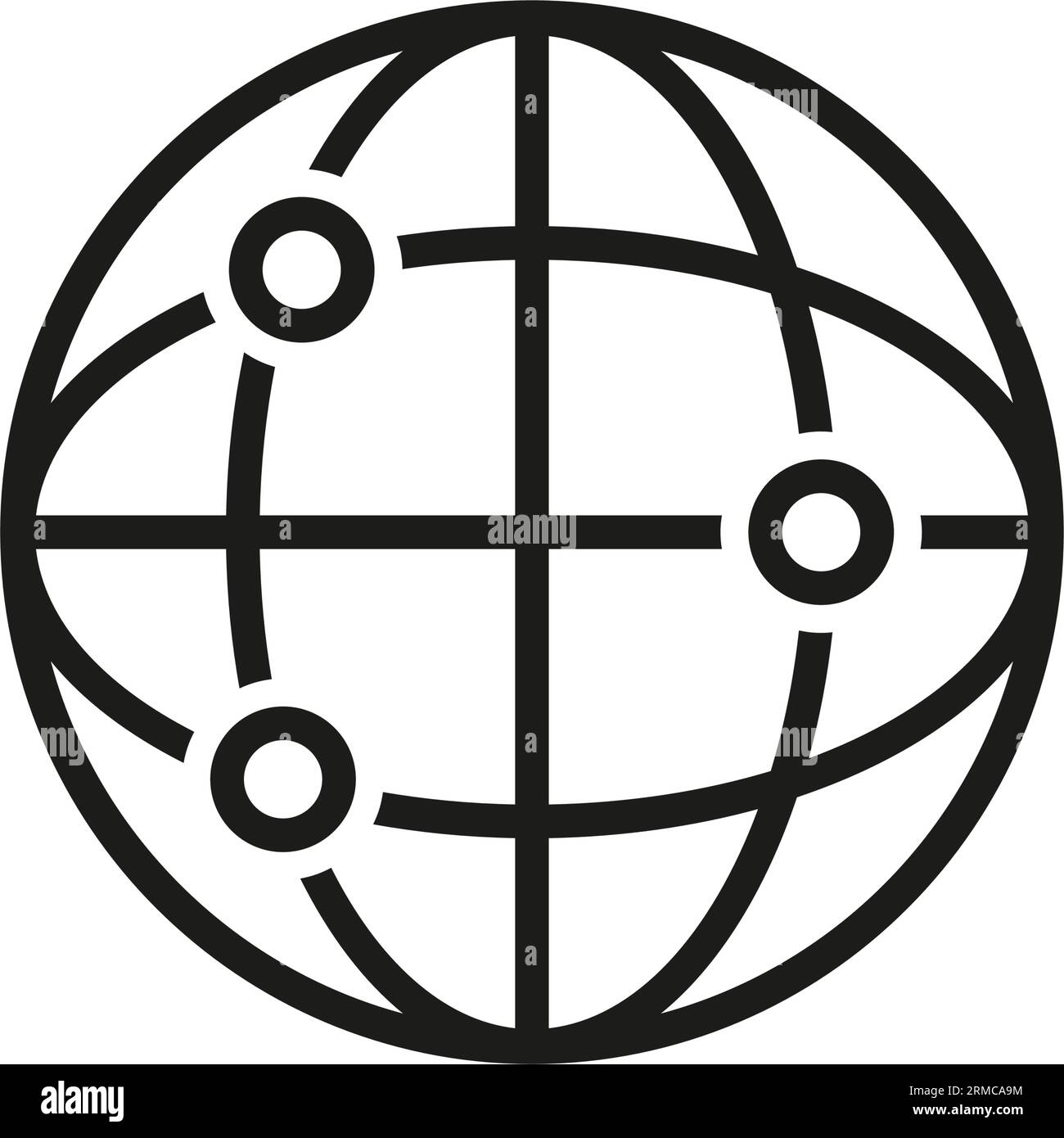 Points on Globe Vector Icon Stock Vector Image & Art - Alamy