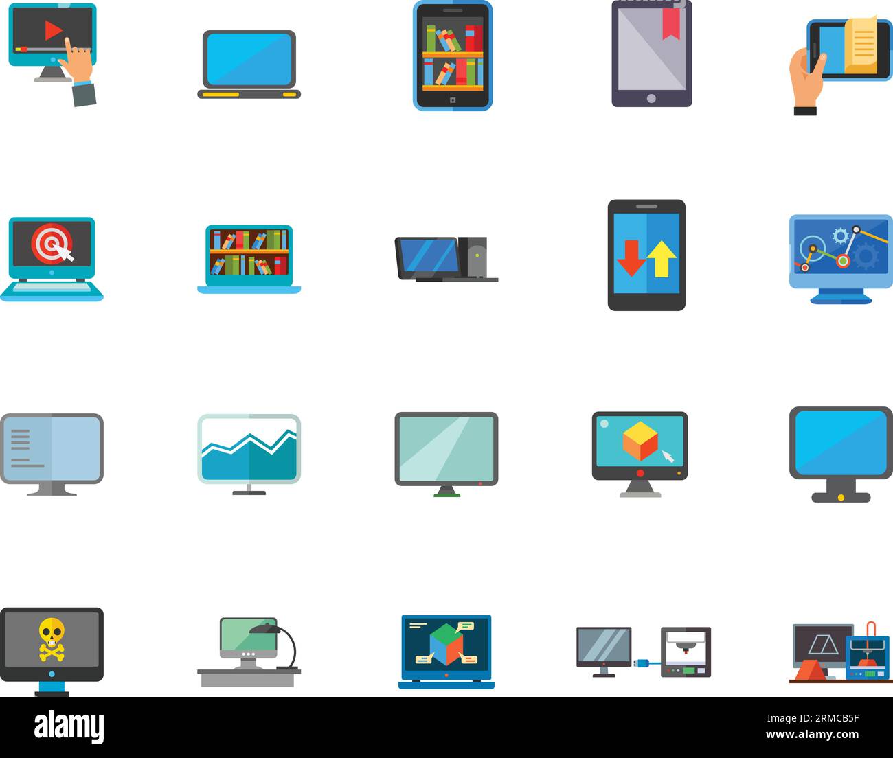 Computer technology icon set Stock Vector Image & Art - Alamy