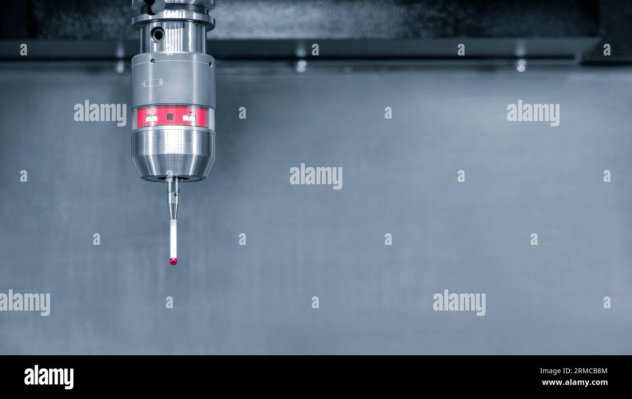 Quality control on milling CNC machine, coordinate measuring machine ...