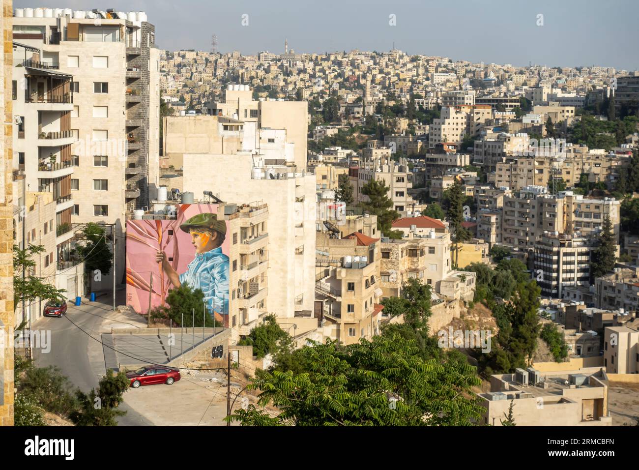 Mural in Web Deih district, Amman Jordan. By Tymon de Laat 2021. by ...