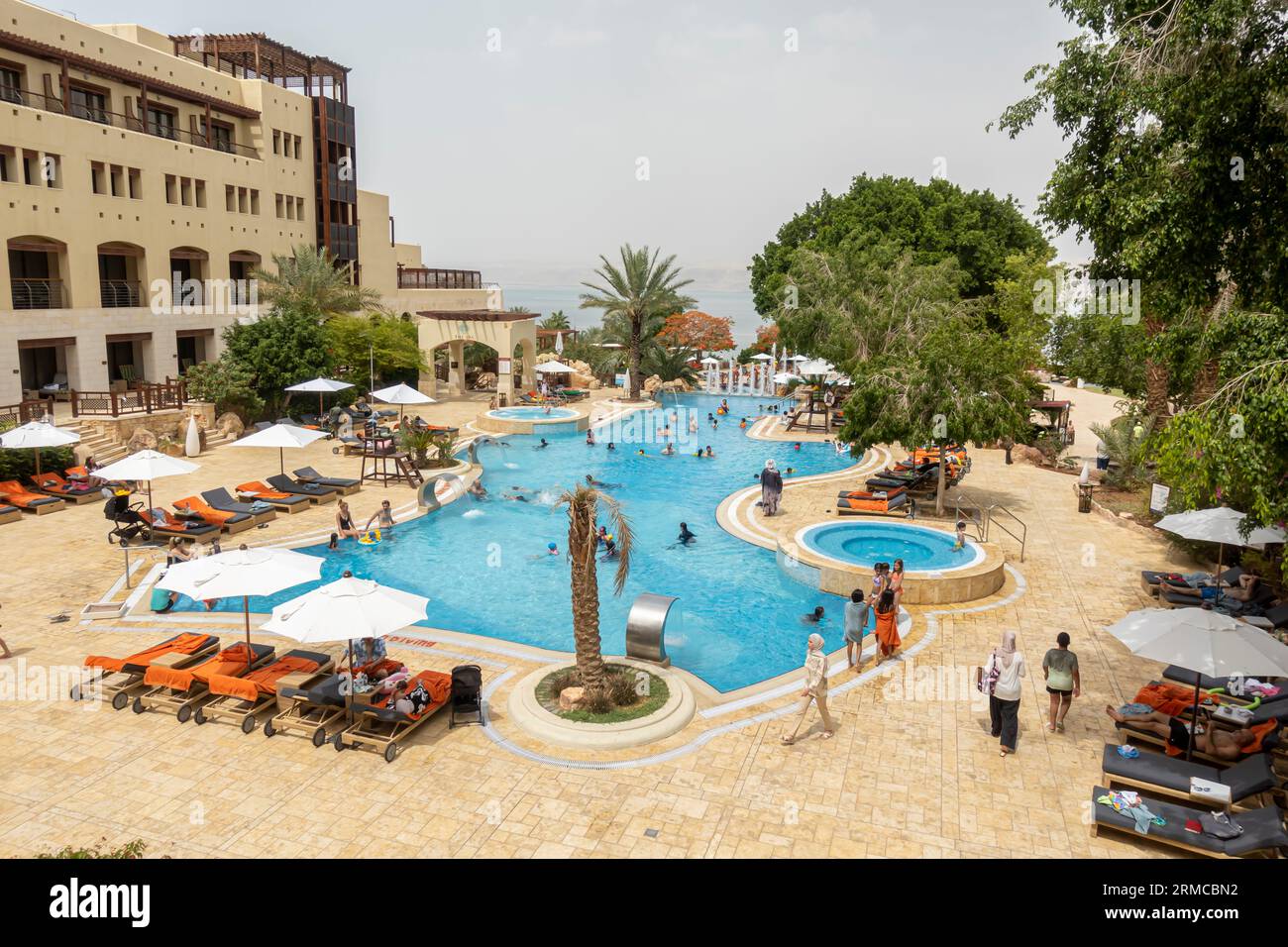 Swimming pool at Dead Sea Marriott Resort & Spa, Jordan, Middle East ...