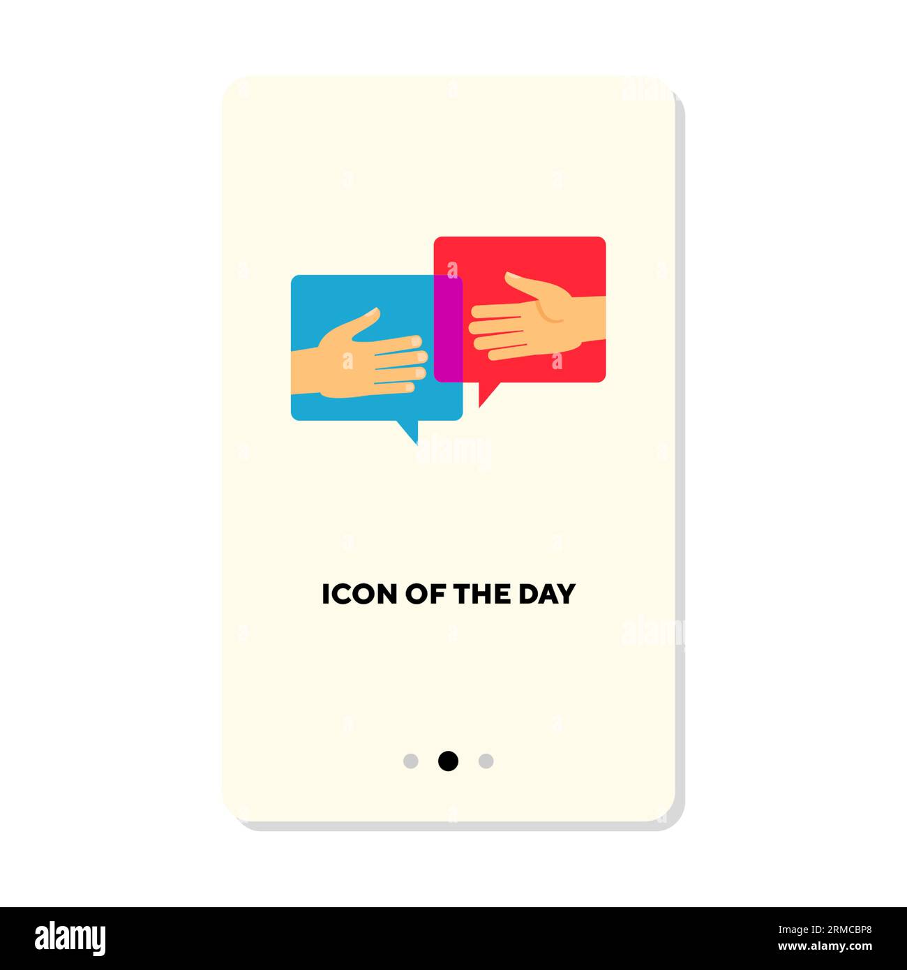 Hands reaching for handshake flat vector icon Stock Vector Image & Art ...