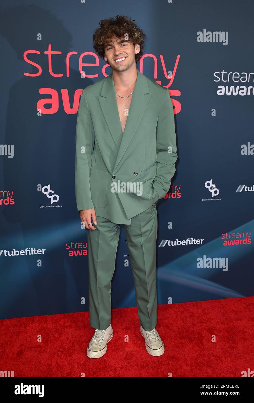 Jake Clark arrives at the Streamy Awards on Sunday, Aug. 27, 2023, at ...