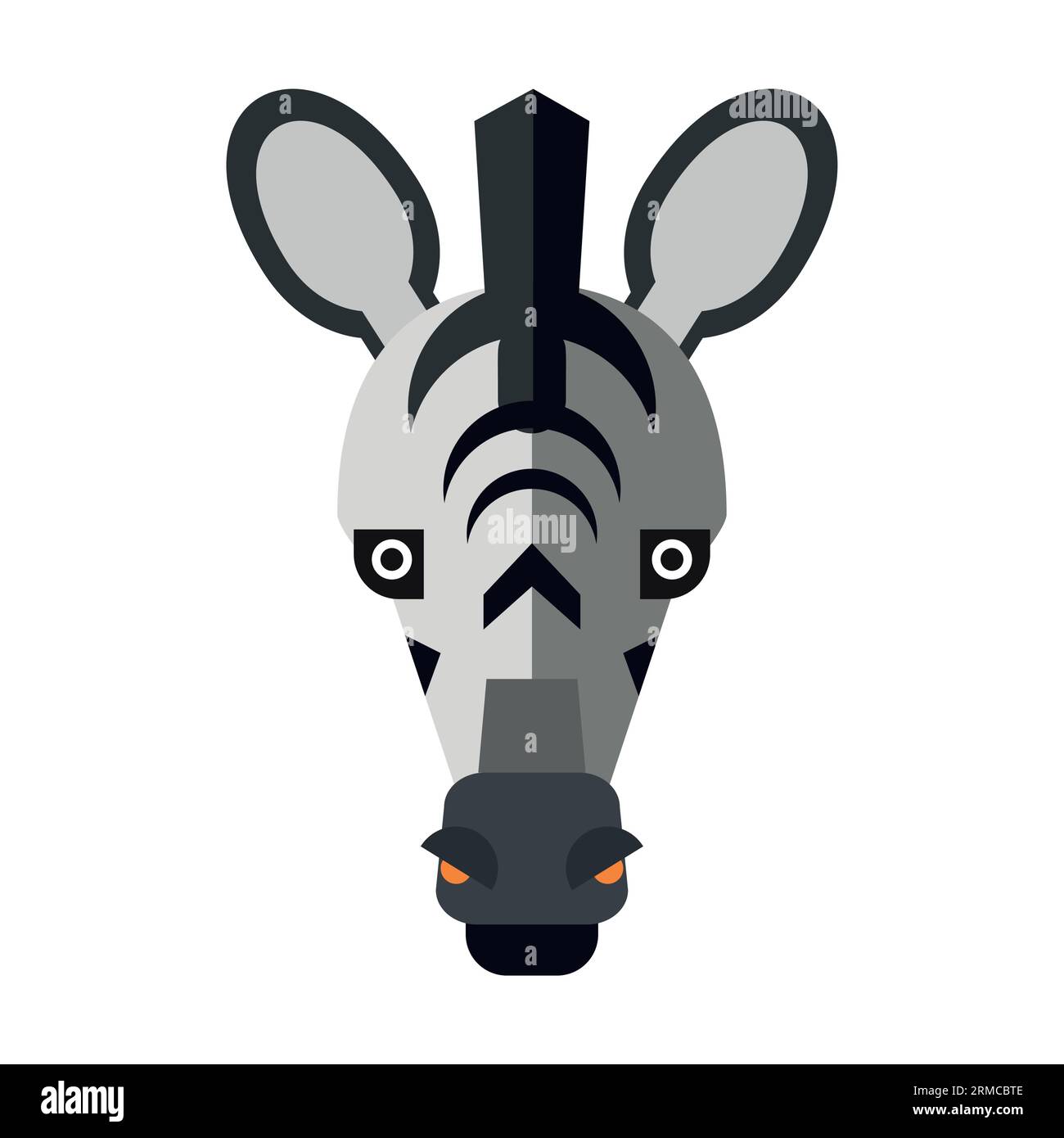 Zebra character vector concept Cut Out Stock Images & Pictures - Alamy
