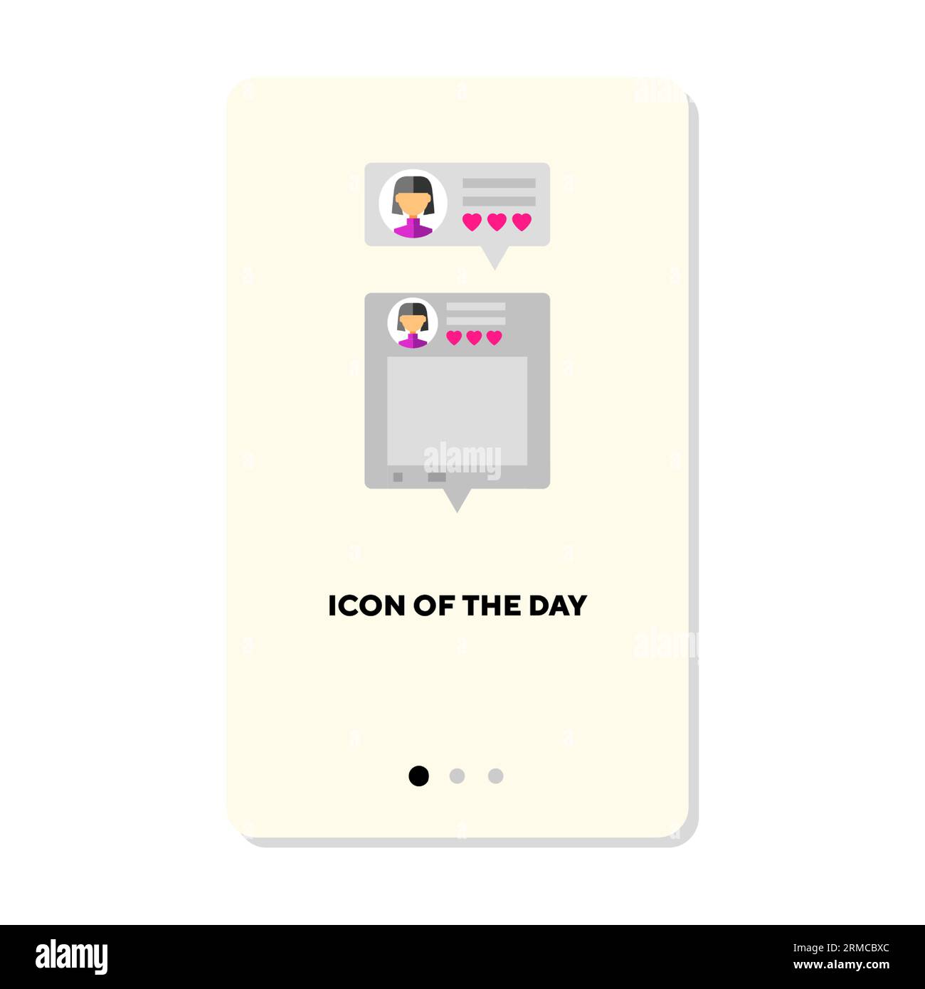 Speech bubbles as messages from follower or friend flat icon Stock ...