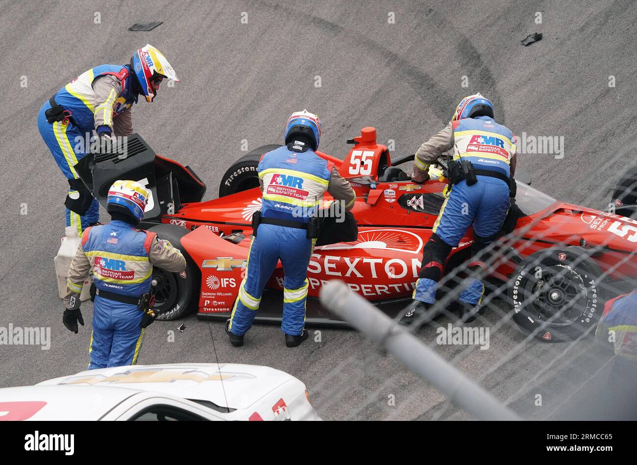 Safety crews check on hi-res stock photography and images - Alamy