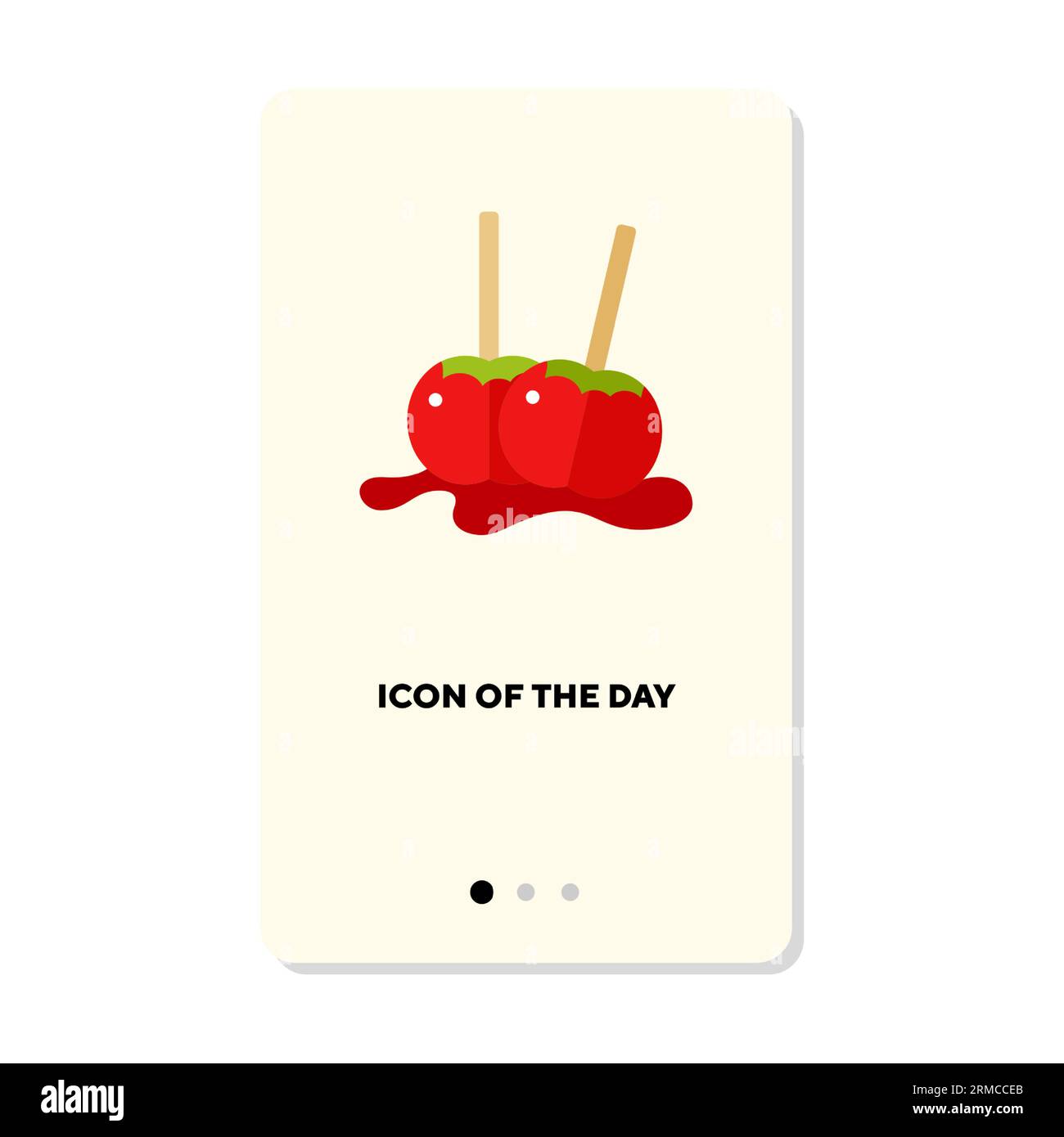 Red candied apple isolated Stock Vector Images - Alamy