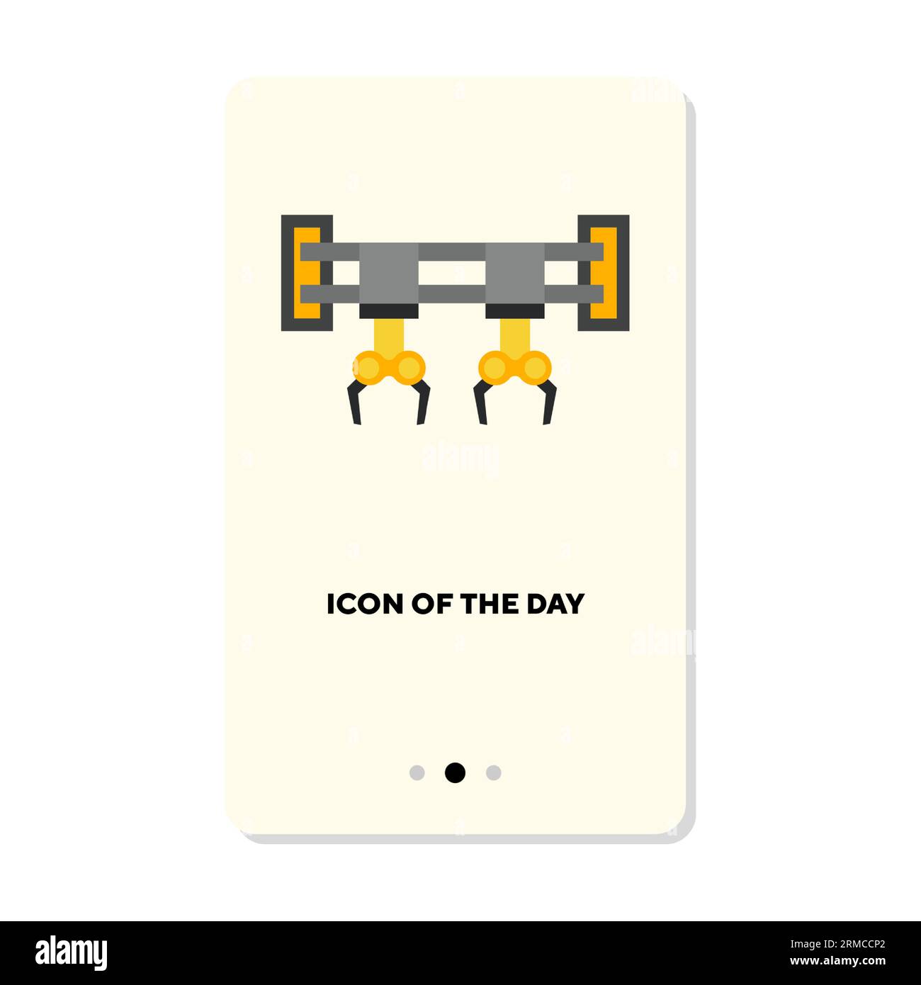 Double robotic arms reaching for object vector icon Stock Vector Image ...