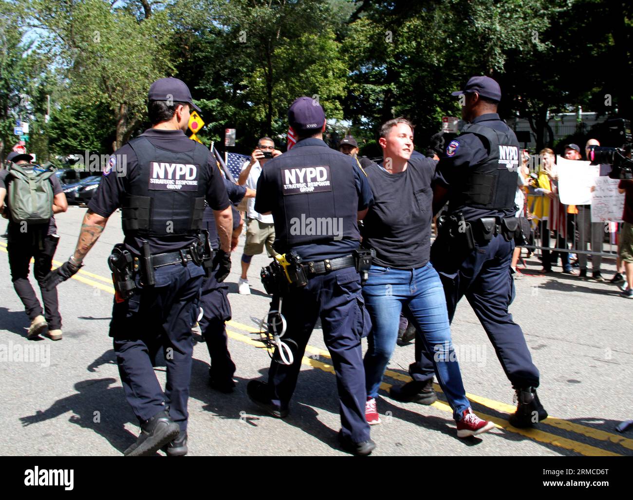 New York, New York, USA. 27th Aug, 2023. New York, New York Protest at ...