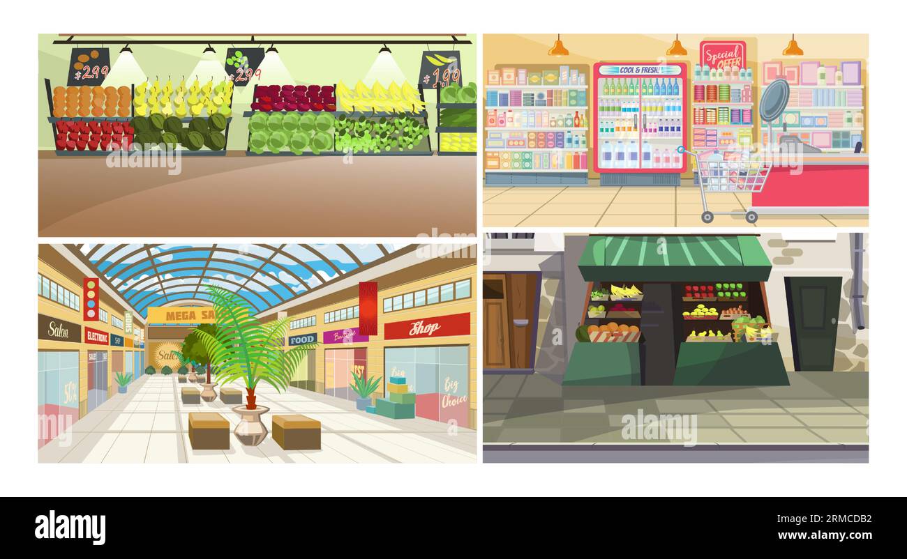 Stores vector illustration set Stock Vector Image & Art - Alamy