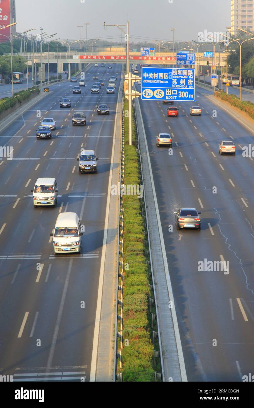 Beijing china traffic freeway hi-res stock photography and images - Alamy