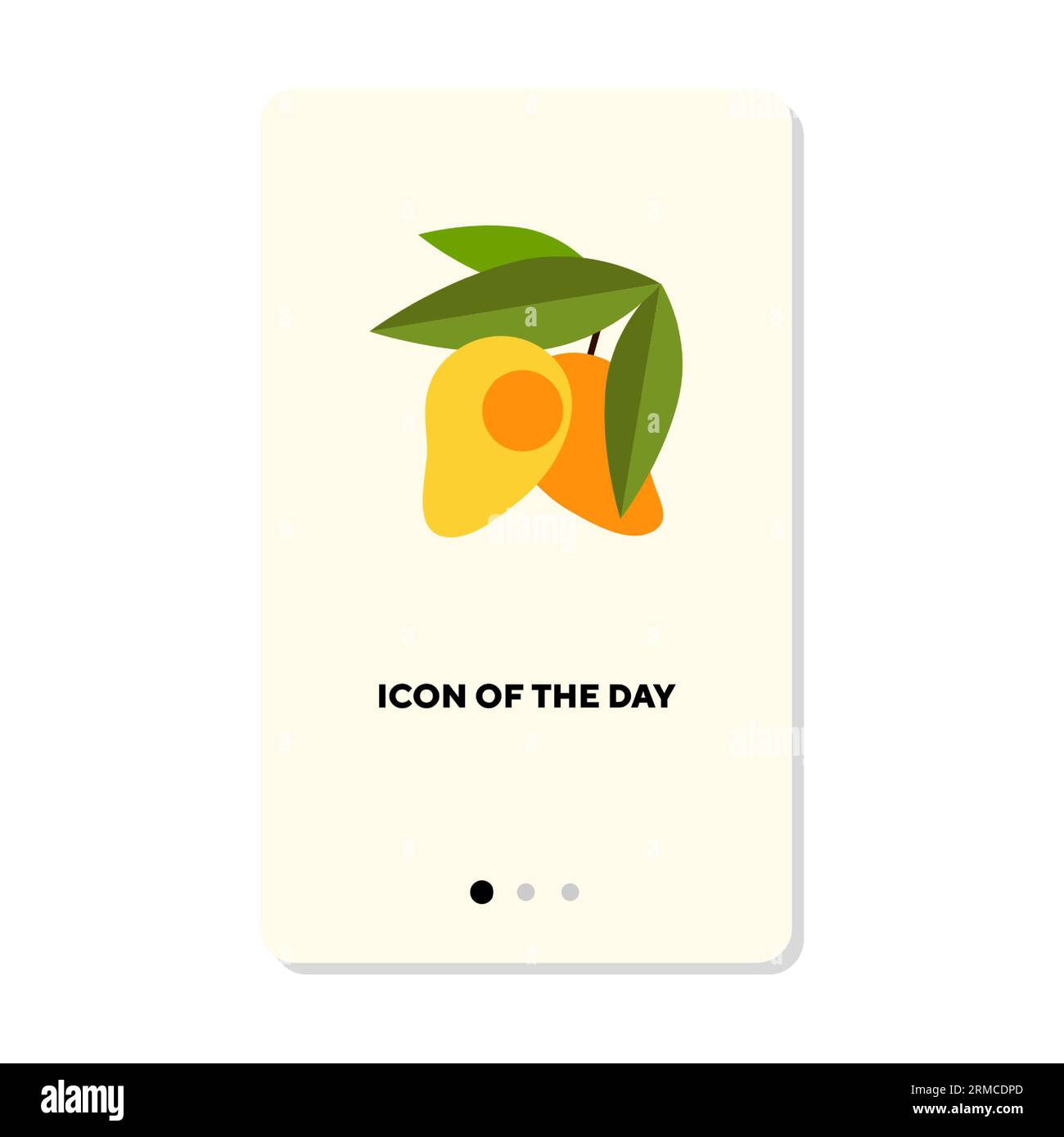 Fresh mango with leaves vector icon Stock Vector Image & Art - Alamy