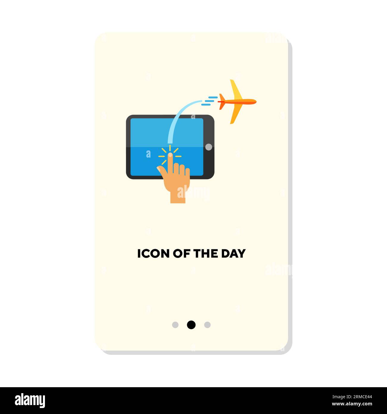 Hands of customer buying plane ticket via tablet flat icon Stock Vector ...