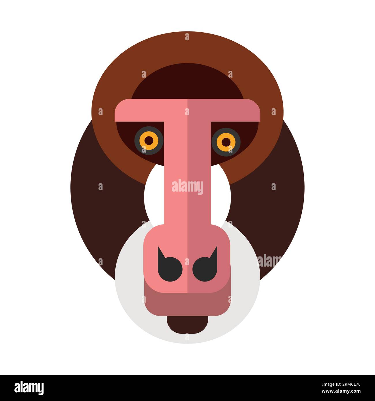 Mandrill monkey face Stock Vector Images - Alamy