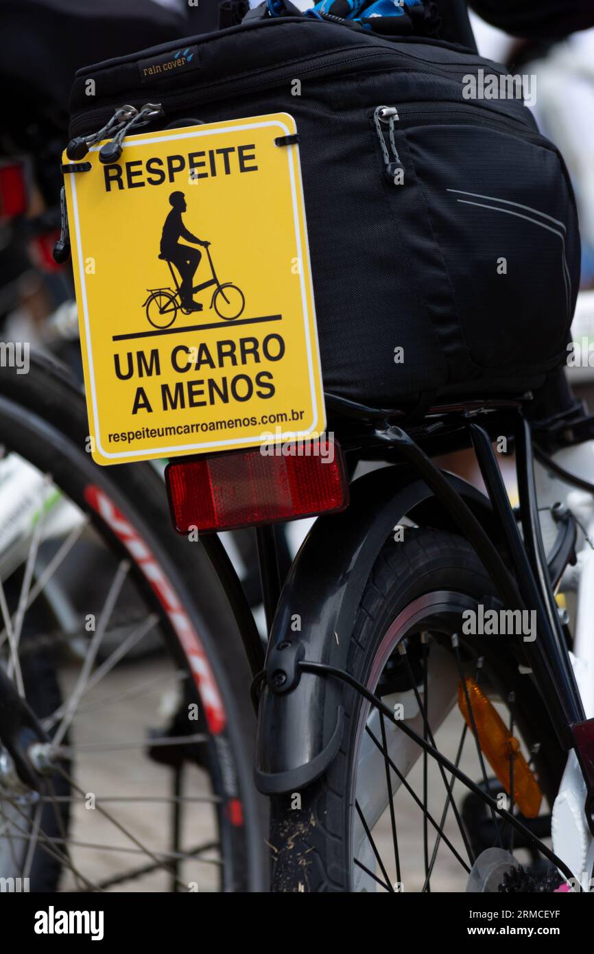 Salvador, Bahia, Brazil - January 04, 2015: A Caloi brand bicycle with ...