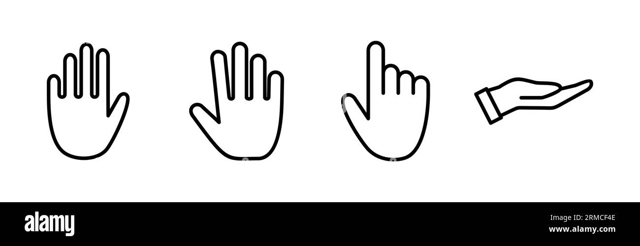 Hand icon vector. hand symbols. palm Stock Vector Image & Art - Alamy