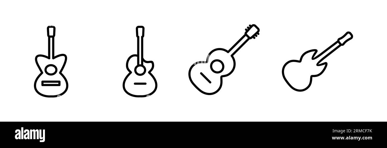 Guitar icon vector. musical instrument sign Stock Vector Image & Art ...