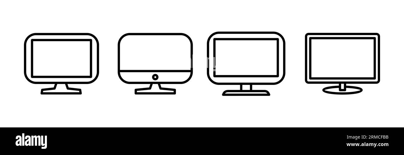 Computer icon vector. computer monitor icon Stock Vector Image & Art - Alamy