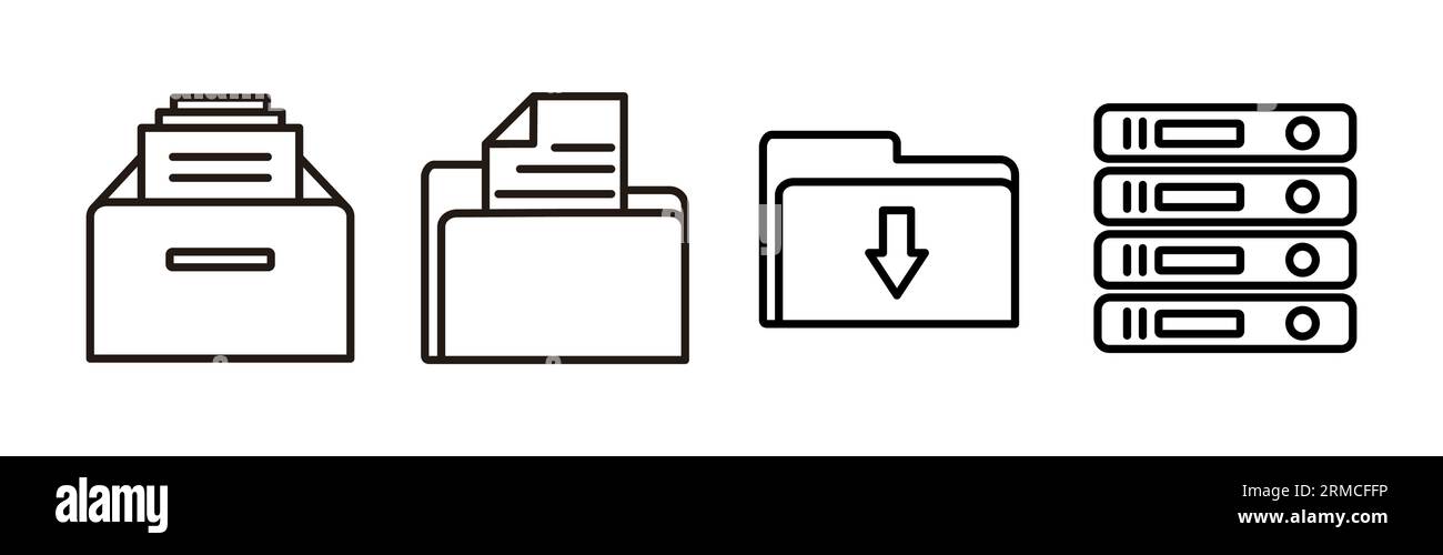 Archive icon vector. archive storage icon vector. folders icon Stock ...