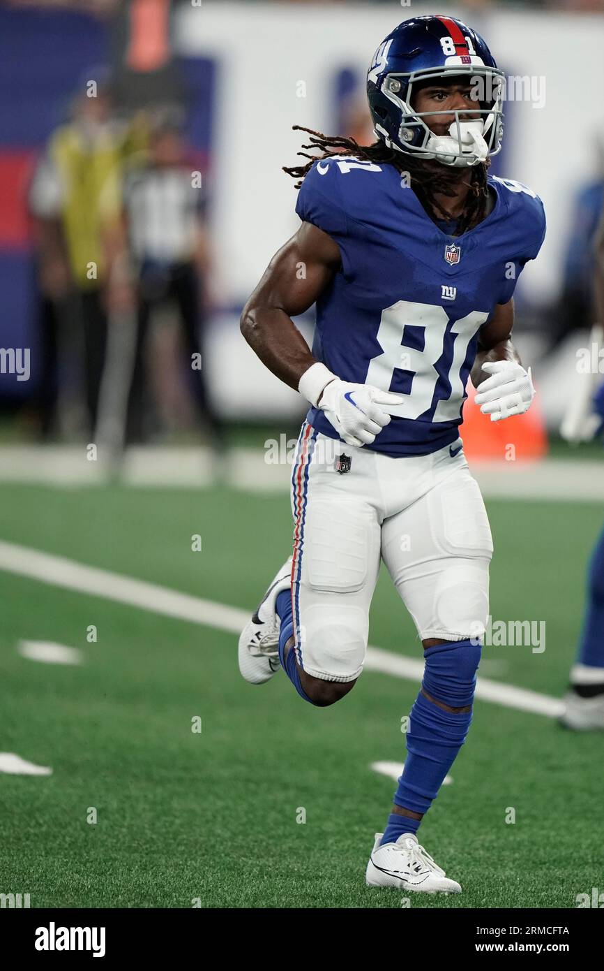 New York Giants wide receiver Kalil Pimpleton (81) during an NFL ...