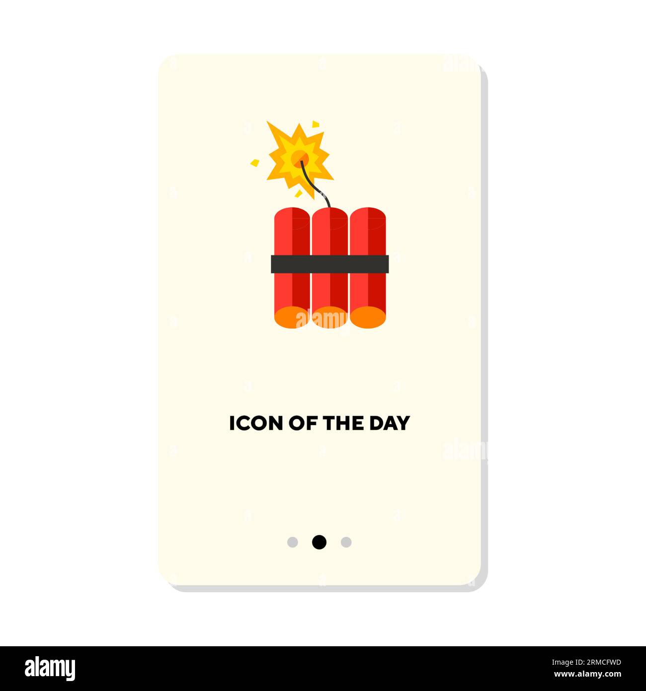 Dynamite with burning fuse flat vector icon Stock Vector Image & Art ...