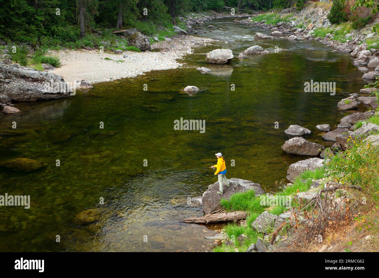 Fly fishing, Lochsa Wild and Scenic River, Clearwater National Forest ...
