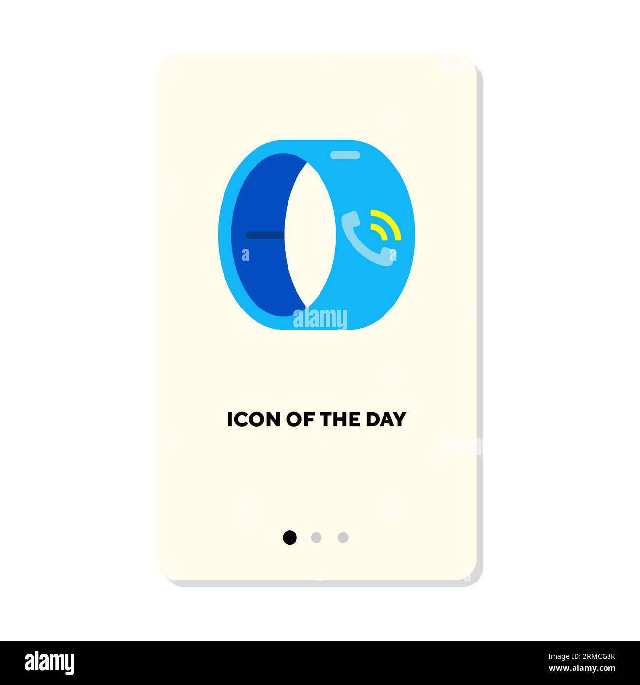 Blue smartwatch with call button flat icon Stock Vector Image & Art - Alamy