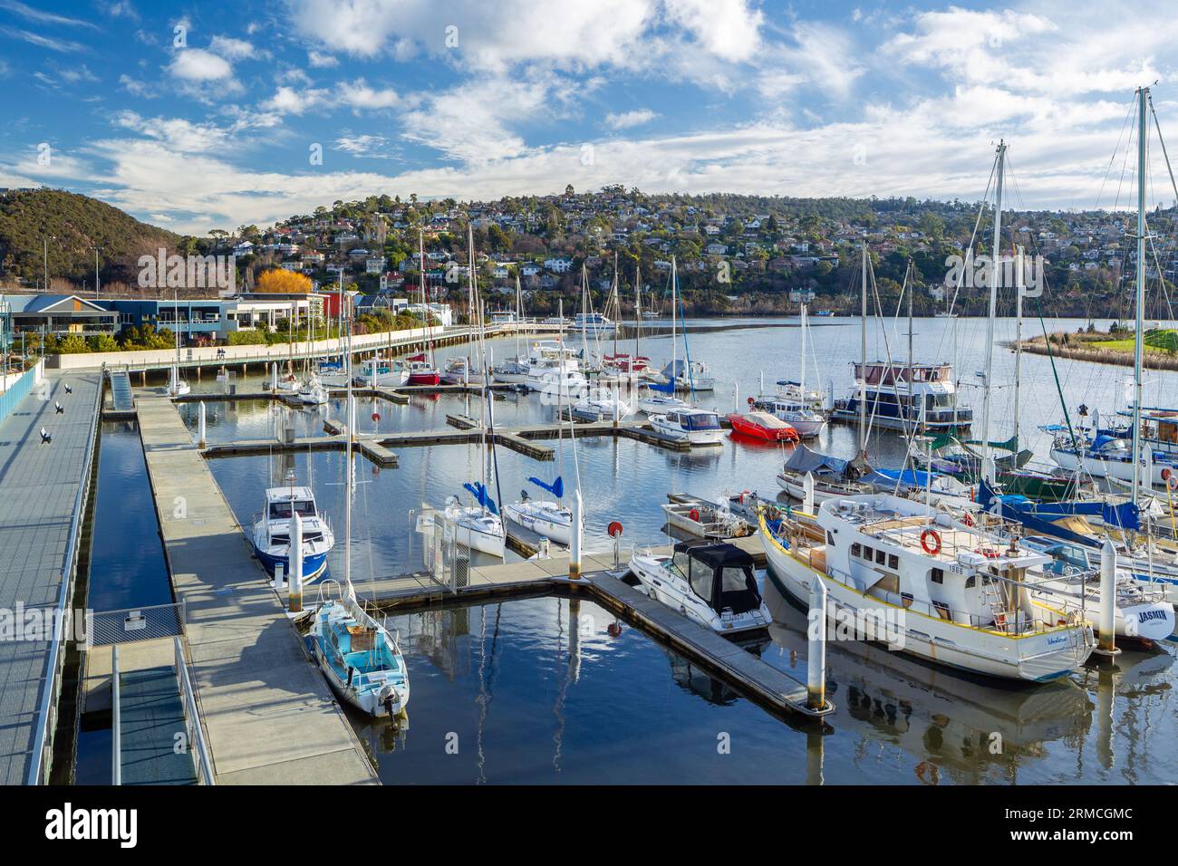 Seaport Marina on the Esk River in Launceston, Tasmania, Australia ...