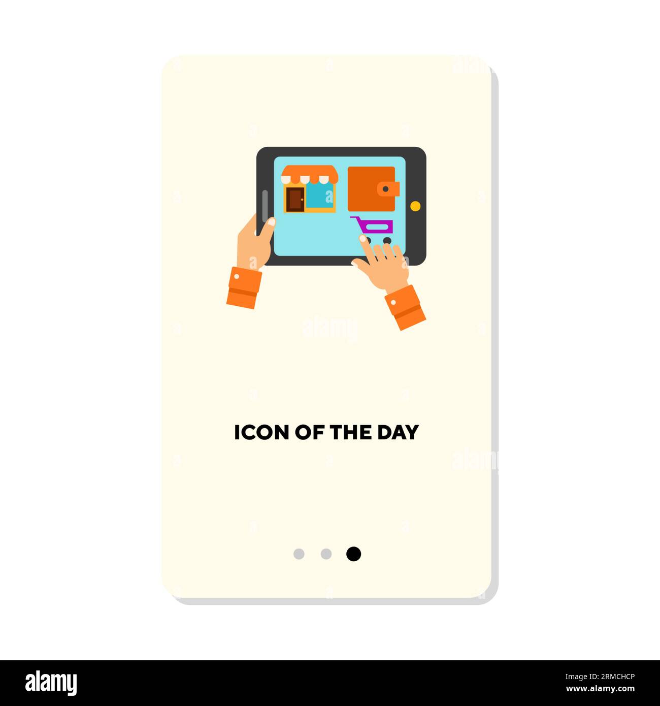 Using tablet flat vector icon Stock Vector Image & Art - Alamy