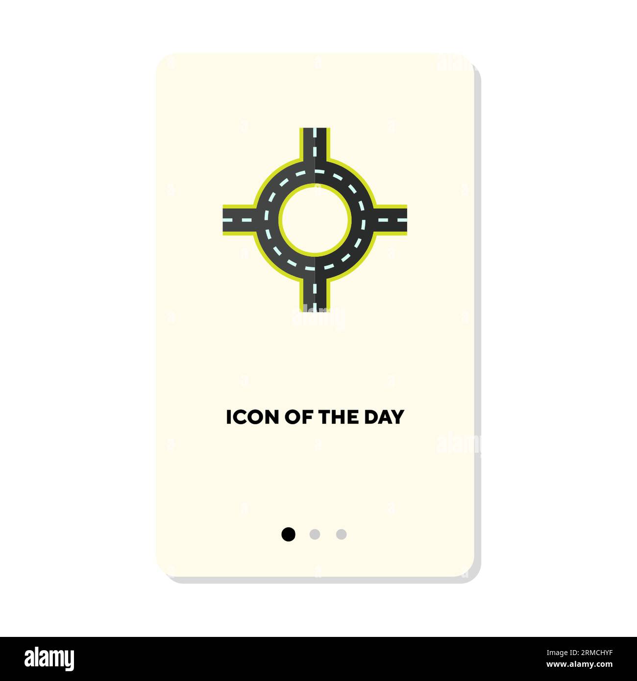 Top view of empty roundabout road vector icon Stock Vector Image & Art ...