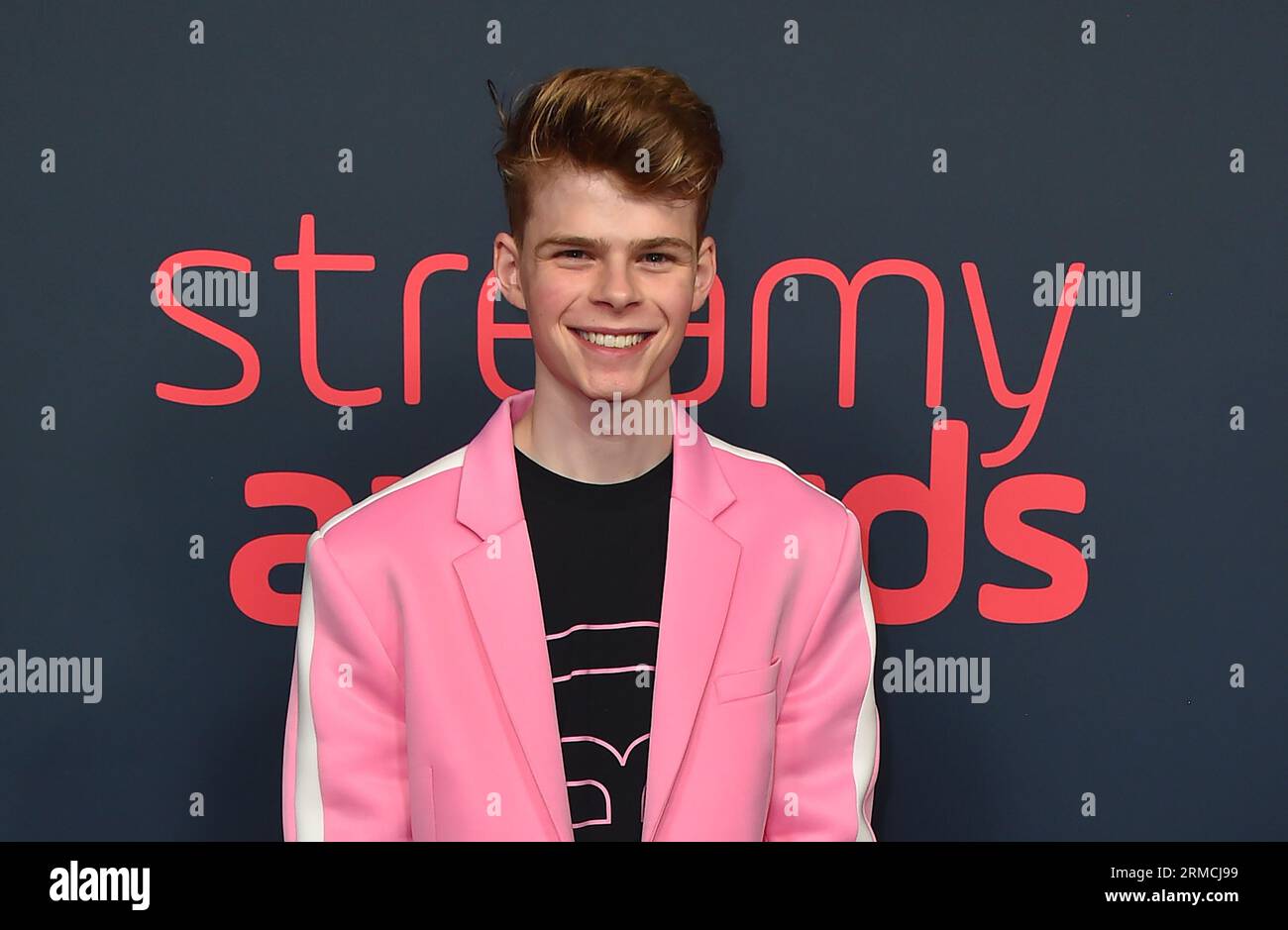 Merrick Hanna arrives at the Streamy Awards on Sunday, Aug. 27, 2023 ...