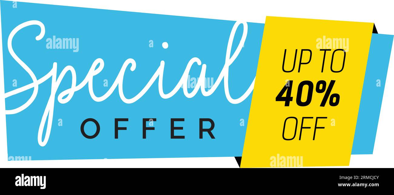 Special Offer Blue Creative Banner Stock Vector Image & Art - Alamy