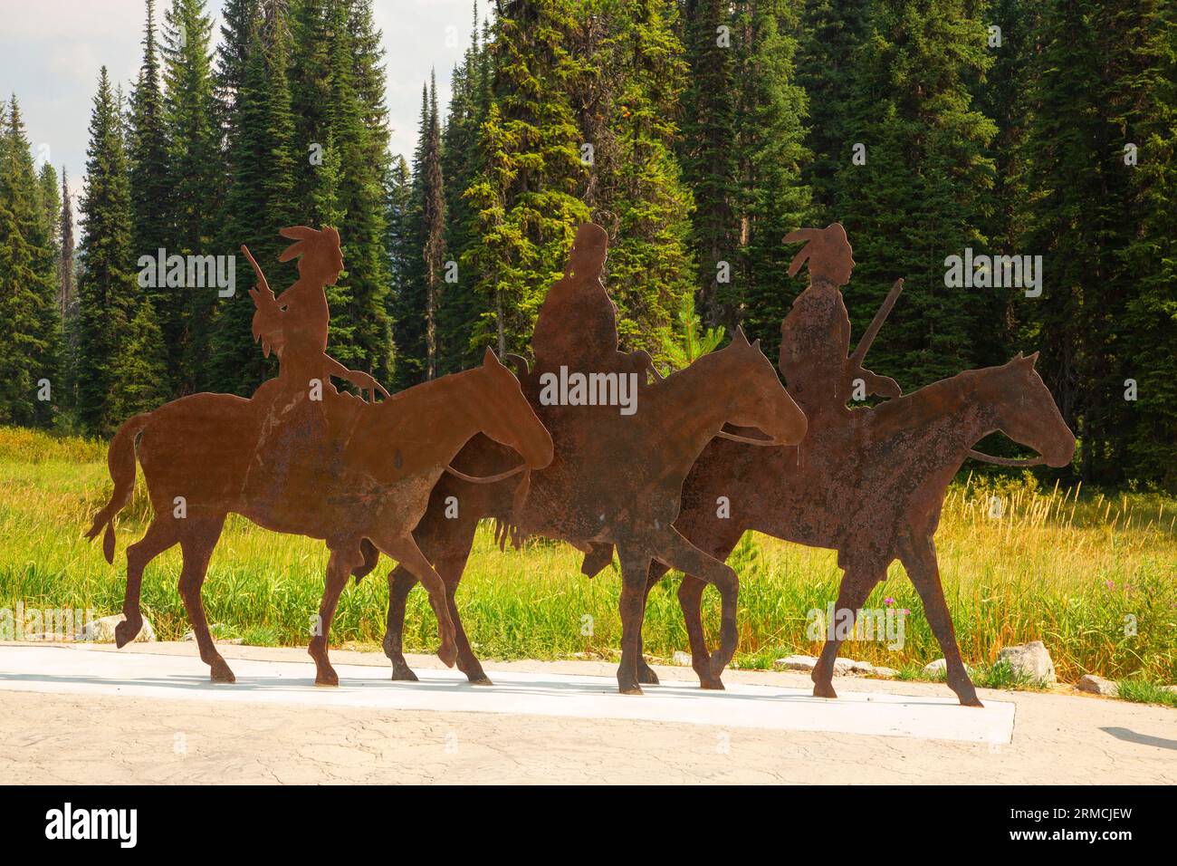 Nez Perce sculpture at Lolo Pass, Clearwater National Forest, Nez Perce ...